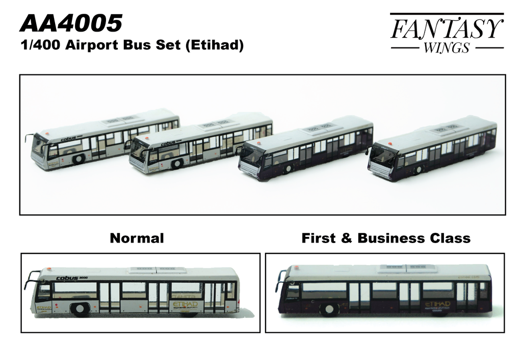1/400 AIRPORT BUS ETIHAD 4PCS PER BOX– Hobbyco Imports