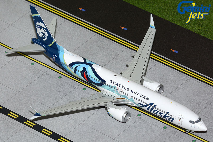 1/200 Alaska Airlines B737 MAX 9 "Seattle Kraken"– Hobbyco Imports