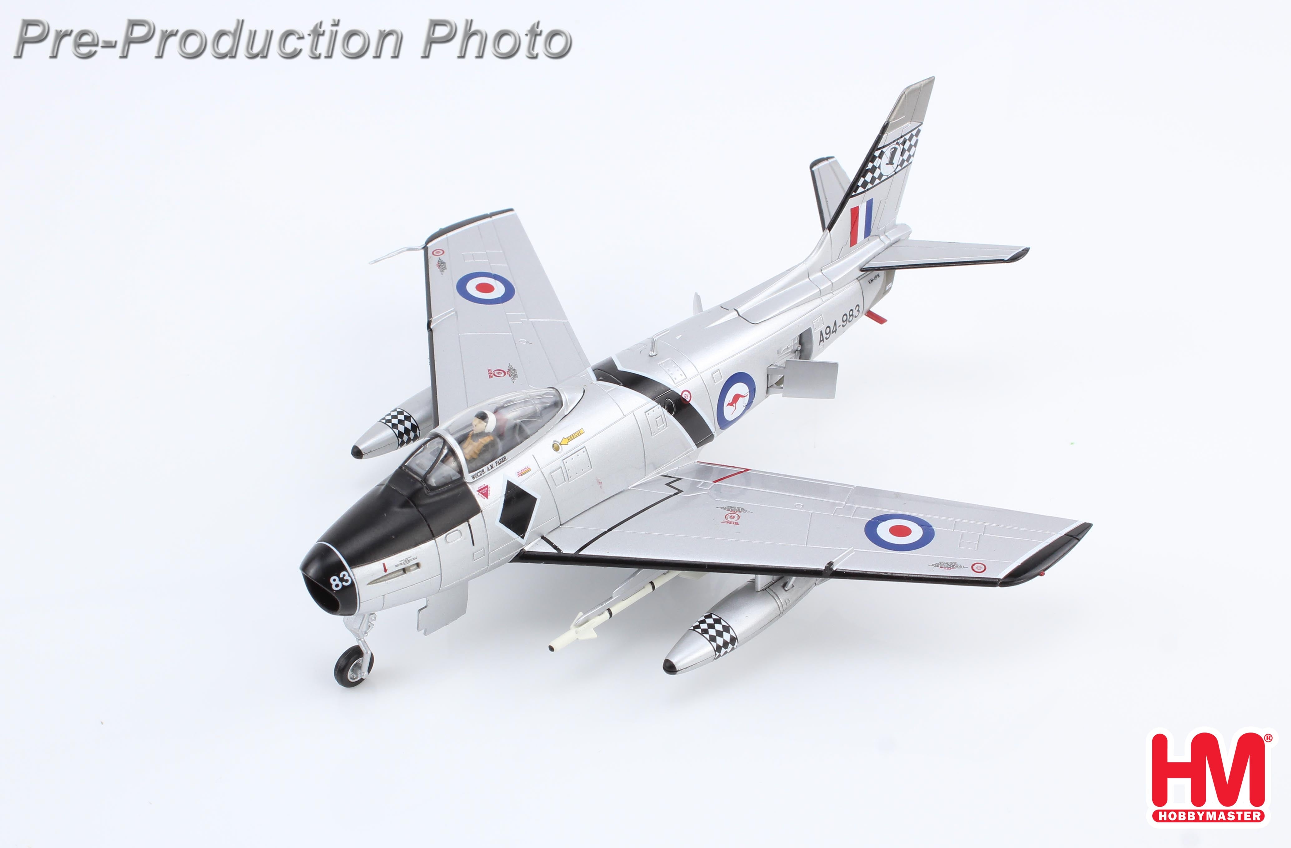 CAC Sabre MK.32 A94983 75 Sqn Black Diamonds RAAF with 2x AIM9B ...